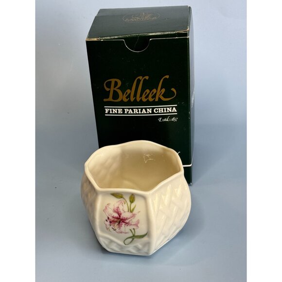 Belleek | Accents | Belleek Fine Parian China Vase Woven Design With ...